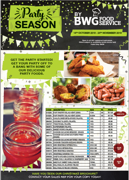 Special Offers – BWG Food Service